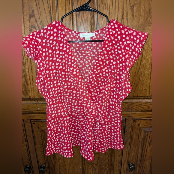 Monteau Los Angeles | Tops | Monteau Floral Print Wrap Blouse | Poshmark